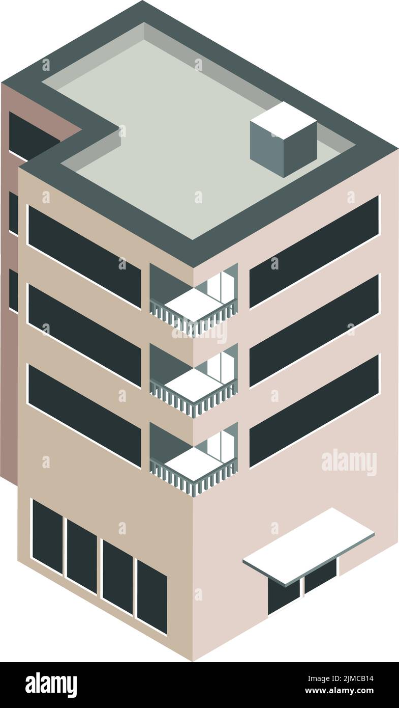 Building architecture balconies windows Stock Vector Images - Alamy