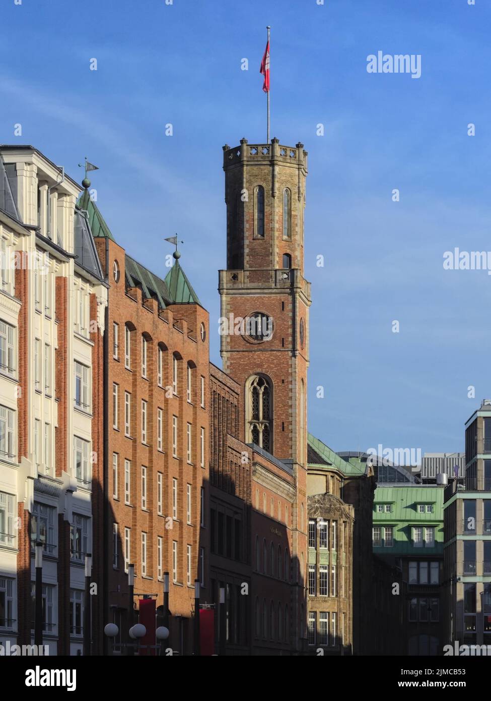 Hamburg - Tower of the old post office, Germany Stock Photo - Alamy