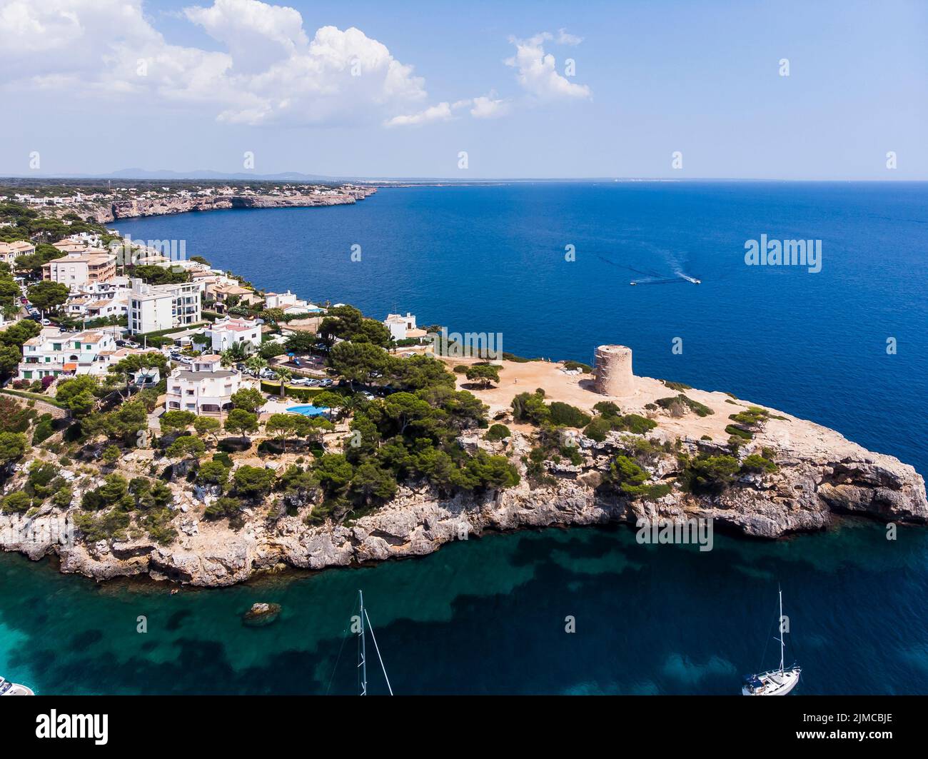 Aerial bay cala pi torre de cala pi hi-res stock photography and images ...
