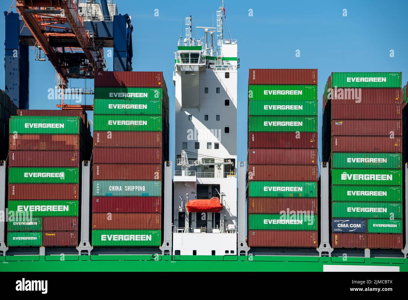 Europoort, Port of Rotterdam, Evergreen Reederei Container ship Ever ...