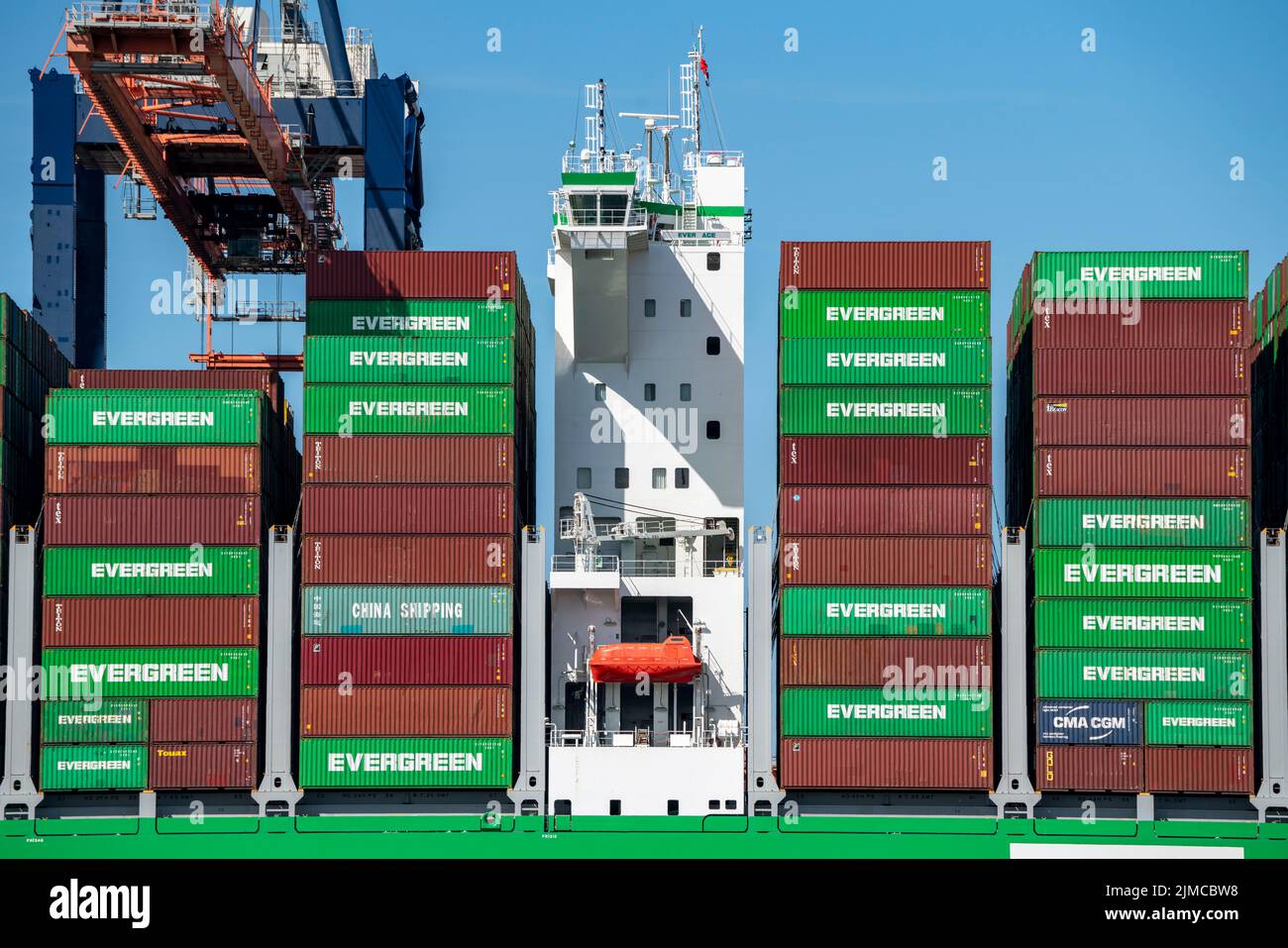 Europoort, Port of Rotterdam, Evergreen Reederei Container ship Ever ... Europoort, Port of Rotterdam, Evergreen Reederei Container ship Ever ...
