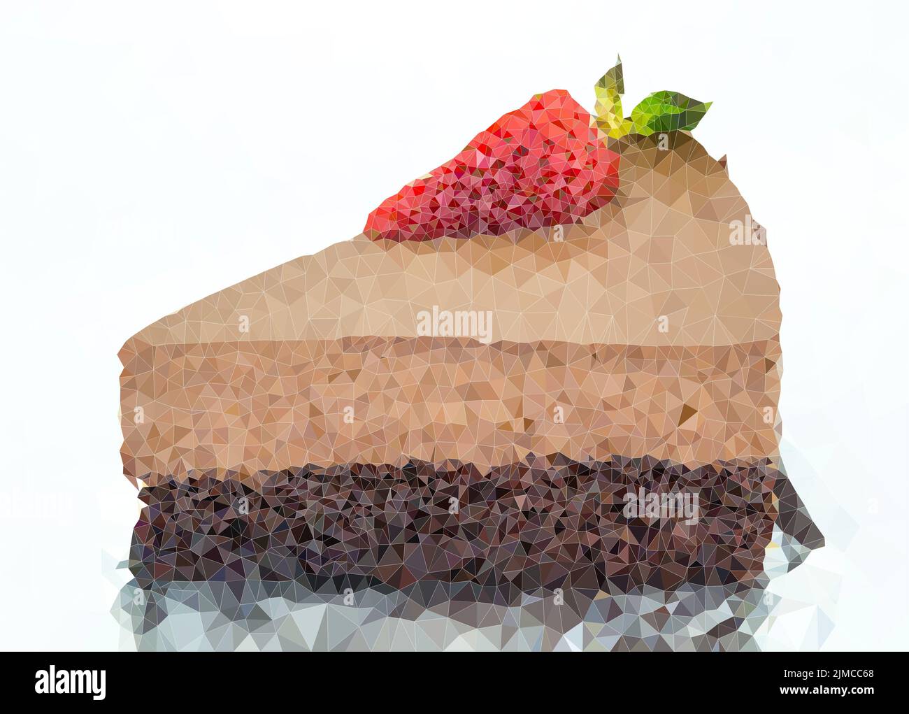 Abstract Triangles of piece of chocolate cake for background use ...