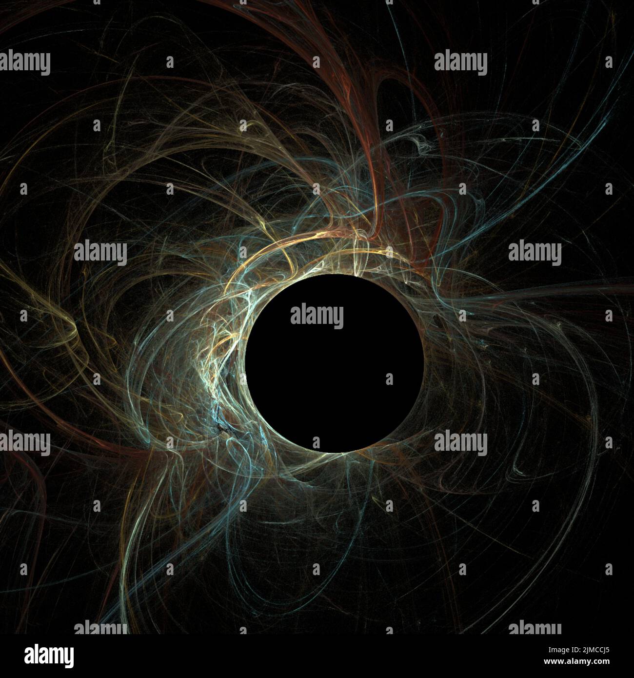bright graphic color space illustration, star system, rendering, design ...