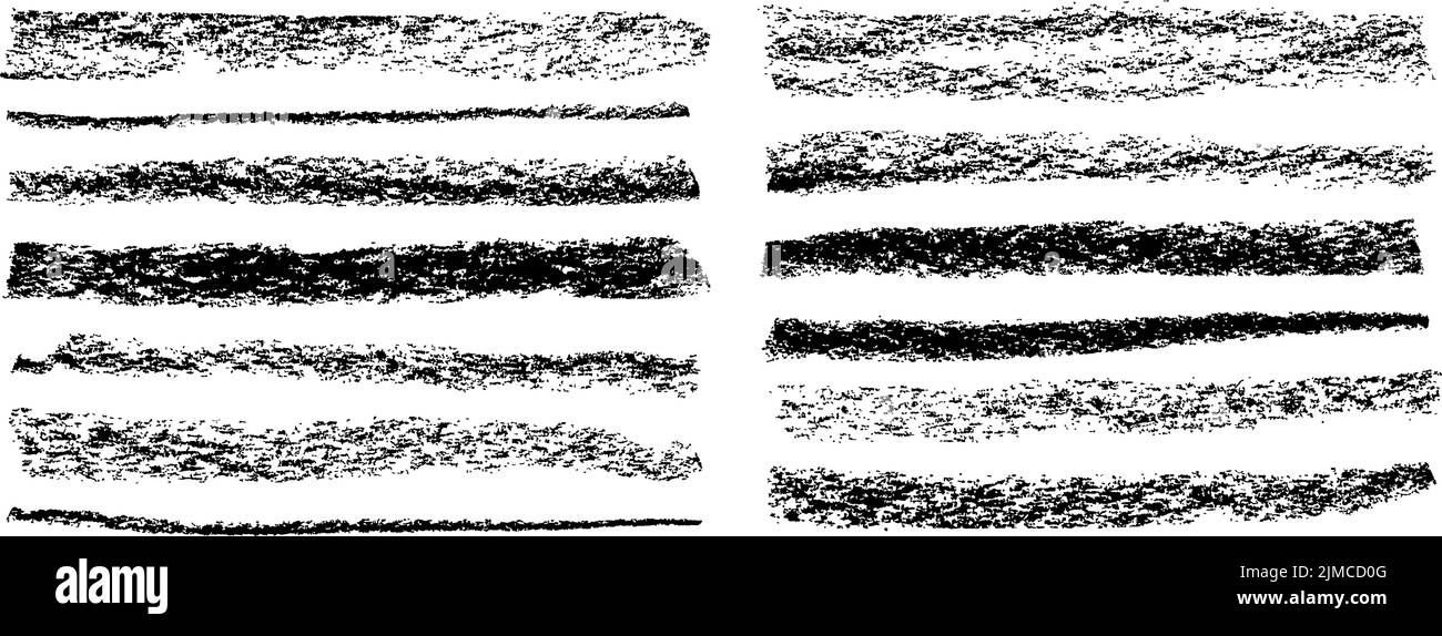 Black charcoal lines isolated on white background Stock Vector Image ...