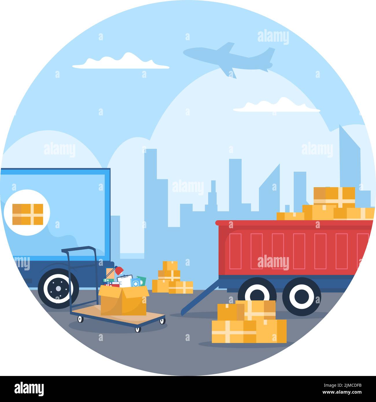 Industry logistic cartoon Stock Vector Images - Alamy