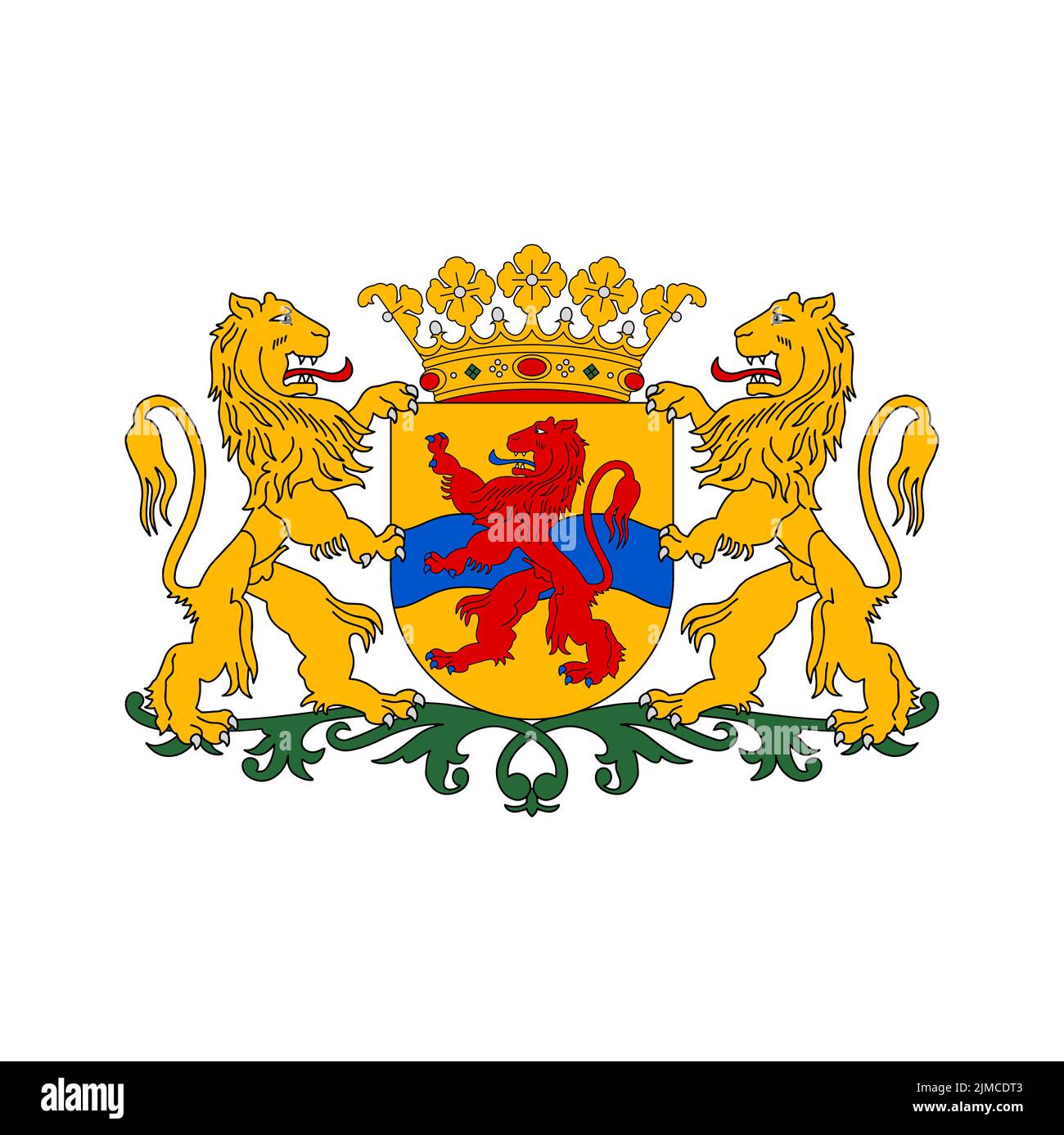 Netherlands coat of arms, province heraldry of Overijssel, vector ...