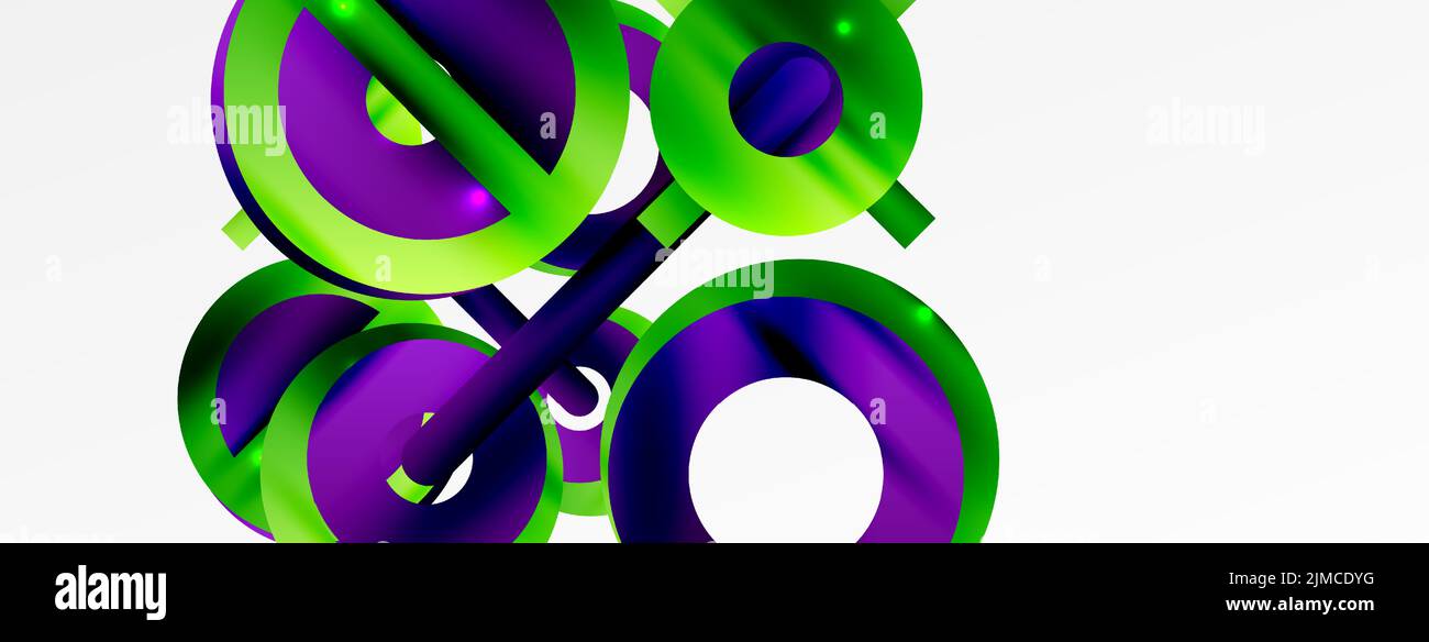 Circle composition abstract background. Trendy techno business template ...