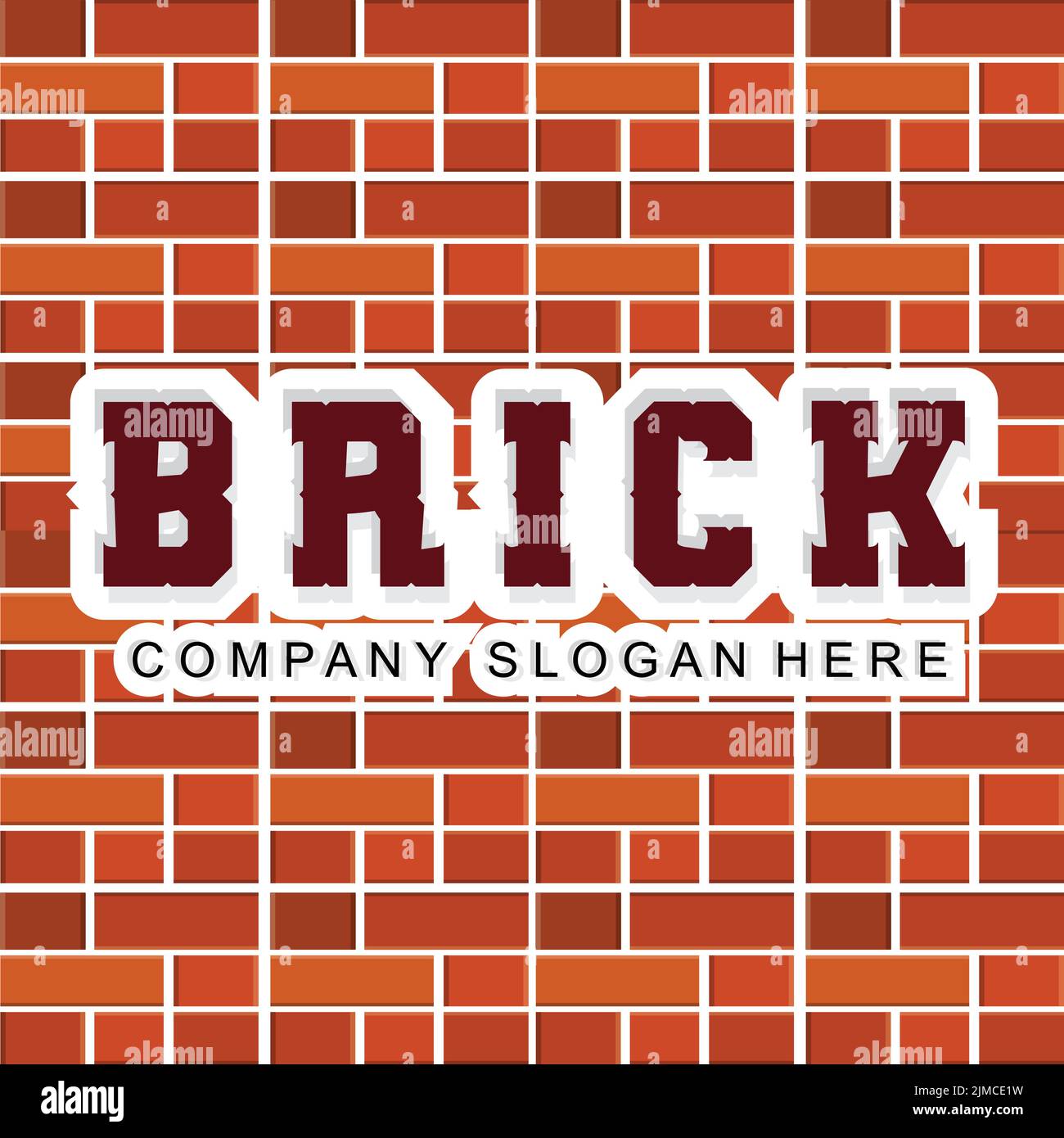Brick Logo Design, Building Material Illustration, Construction Company ...
