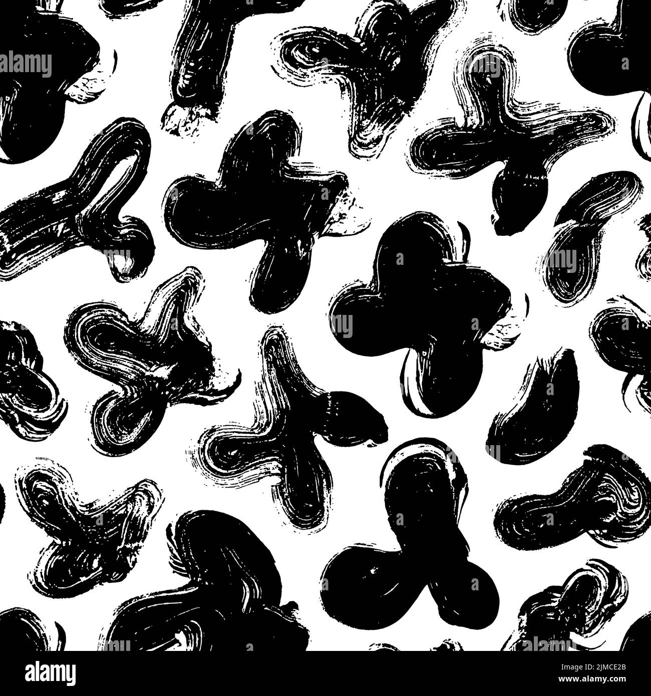 Ink scribble wavy shapes Black and White Stock Photos & Images - Alamy