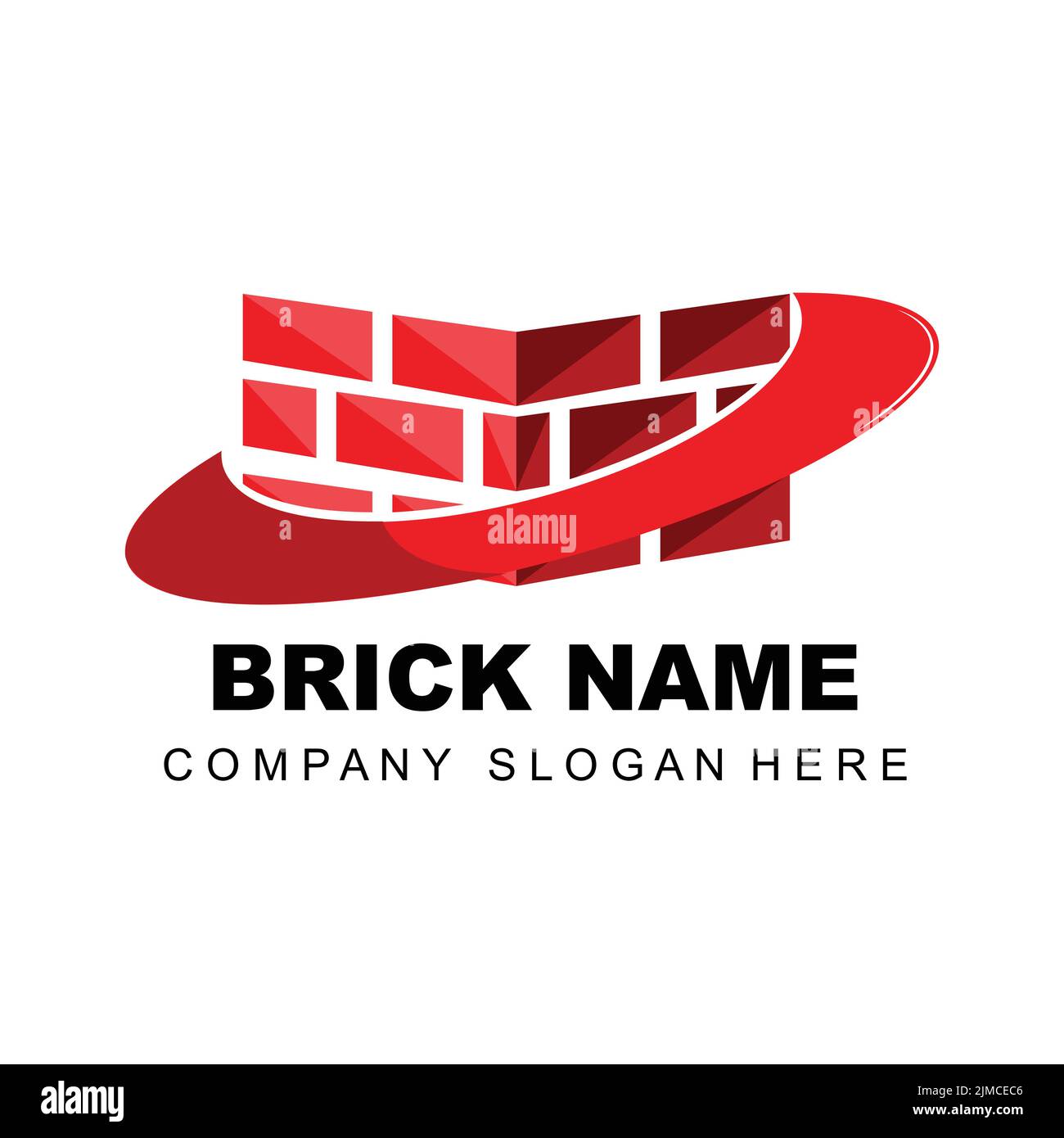 Brick Logo Design, Building Material Illustration, Construction Company ...
