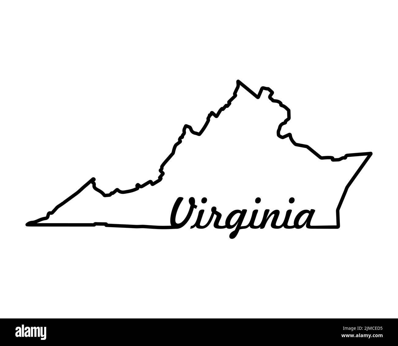 Map of virginia state hi-res stock photography and images - Alamy