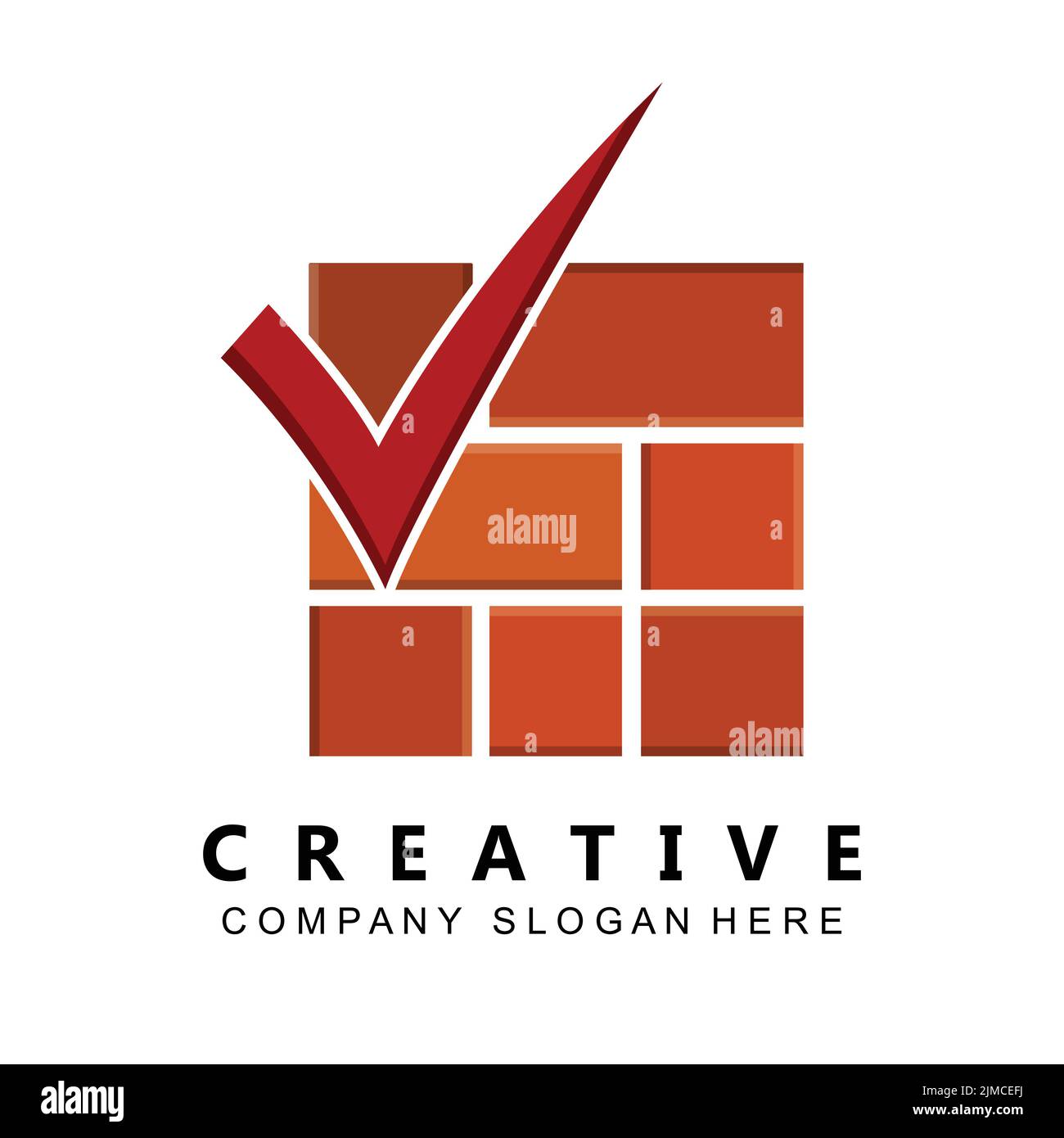 Logo house construction company brick hi-res stock photography and ...