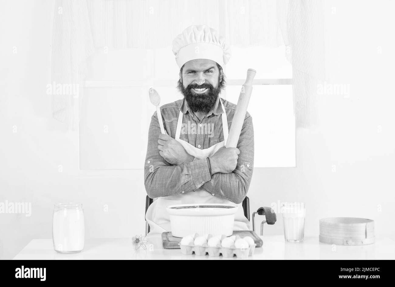 Cook with the best. professional restaurant cook baking. skilled baker ...