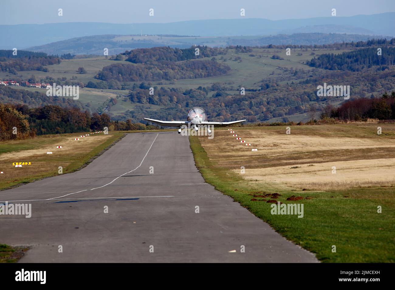 Airplane, Wasserkuppe, Berg, Fulda, Hessen, Germany, Europe Stock Photo ...