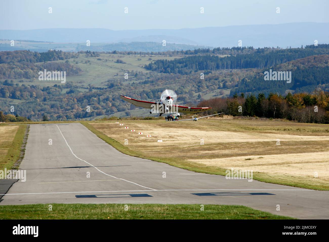 Airplane, Wasserkuppe, Berg, Fulda, Hessen, Germany, Europe Stock Photo ...