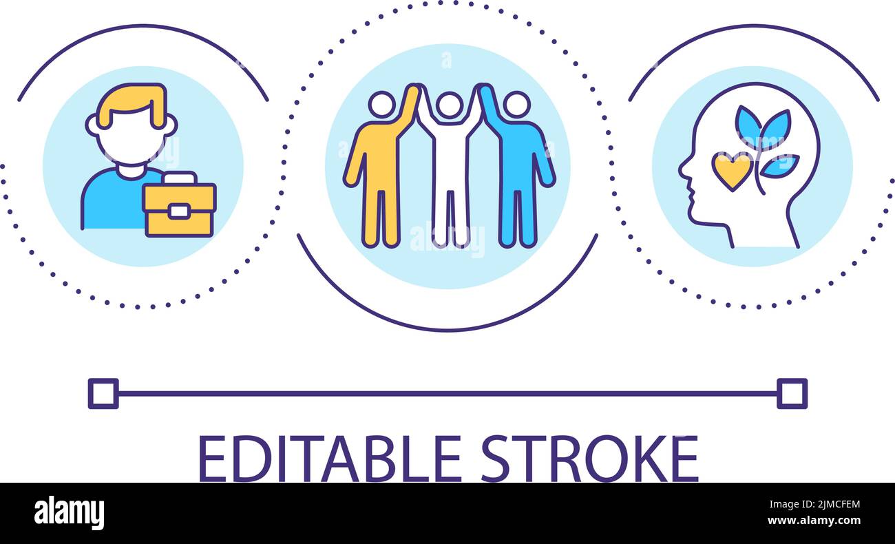 Positive work environment loop concept icon Stock Vector Image & Art ...