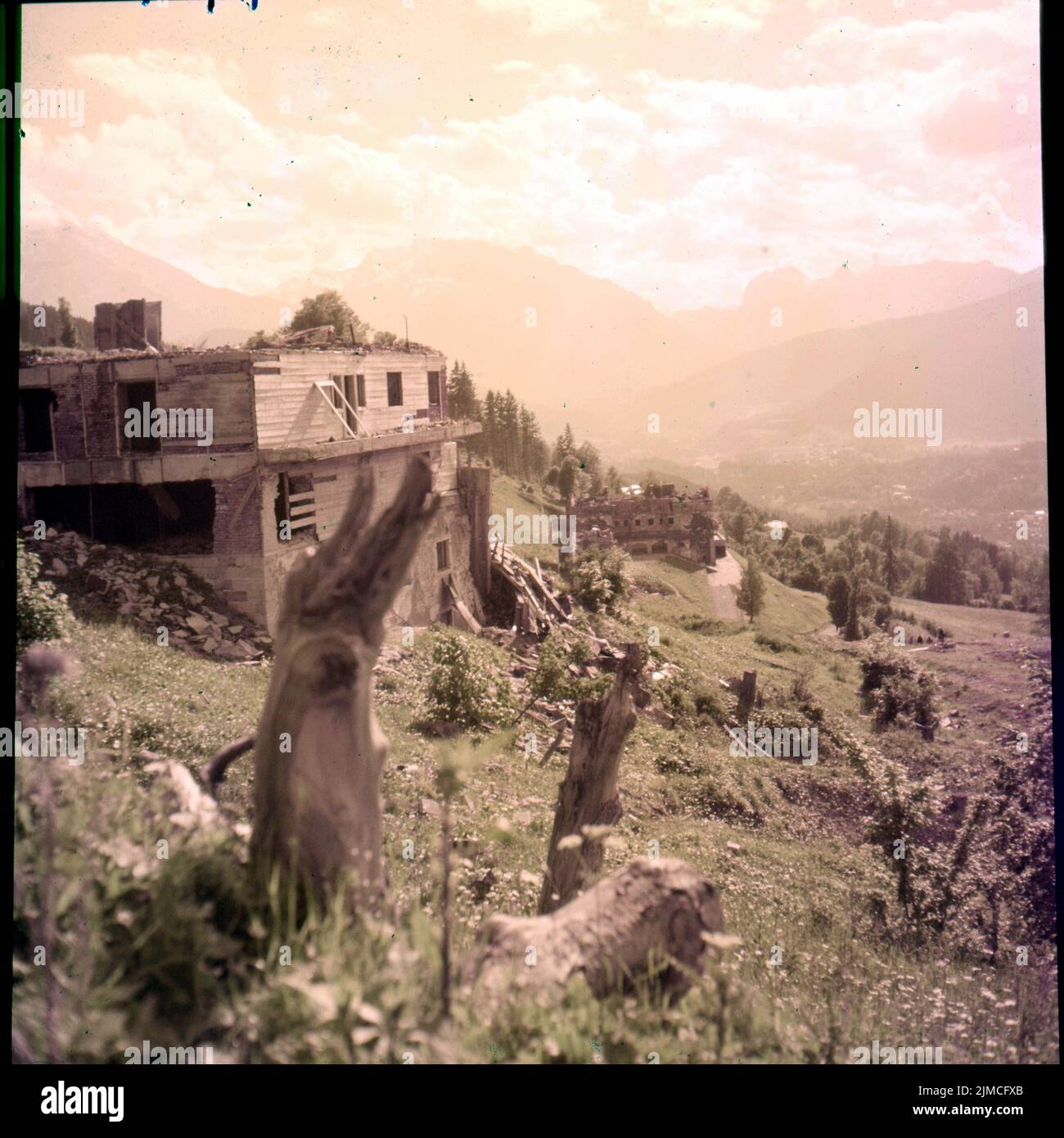 Circa 1950, Obersalzberg, Berchtesgaden, Germany: The ruins of Hitler's ...