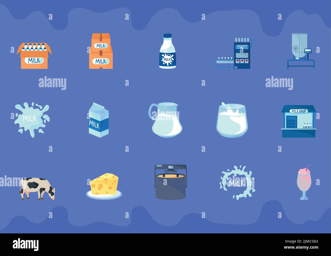 icons milk industry Stock Vector Image & Art - Alamy