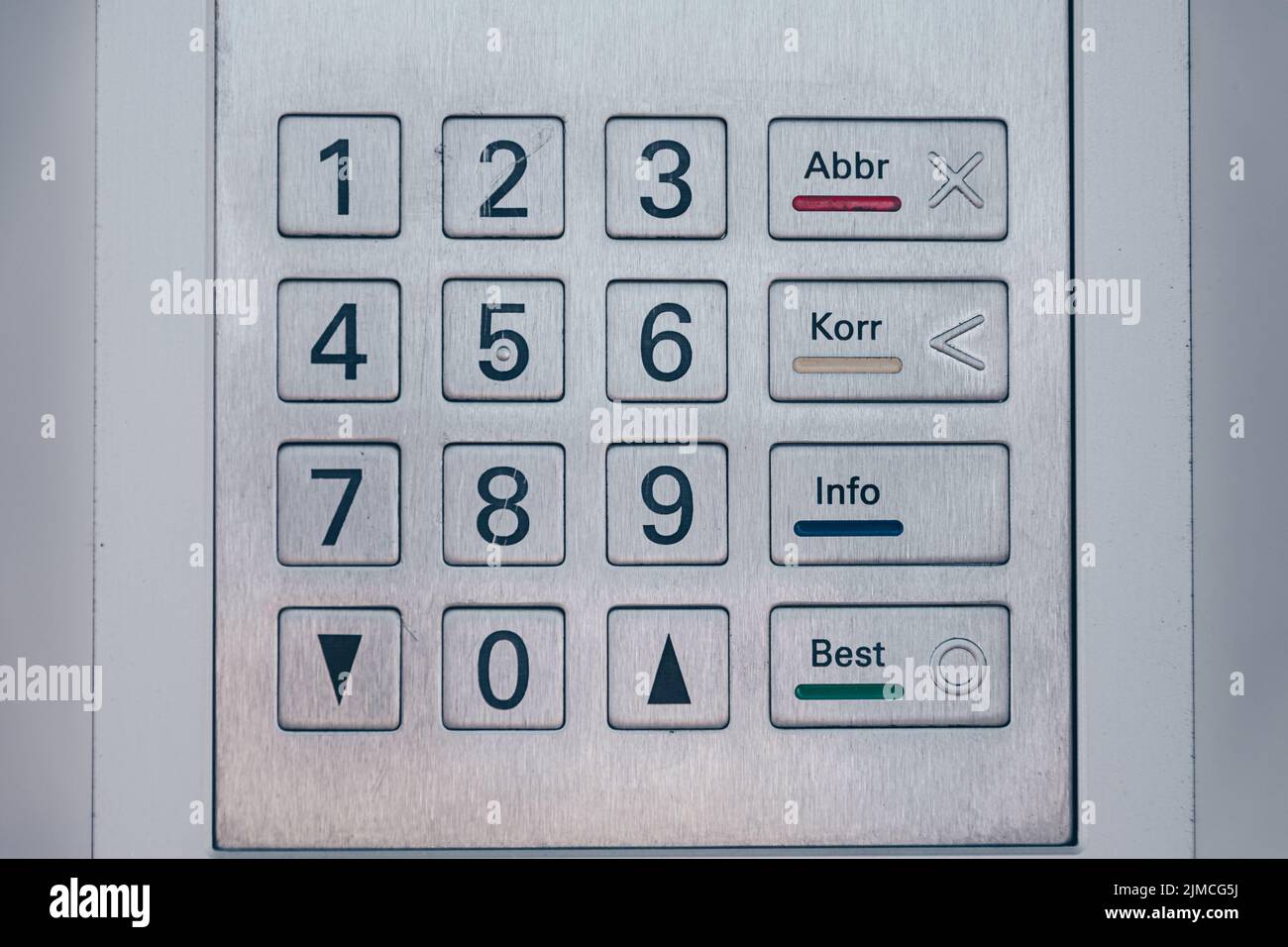 A number field of an atm machine Stock Photo - Alamy
