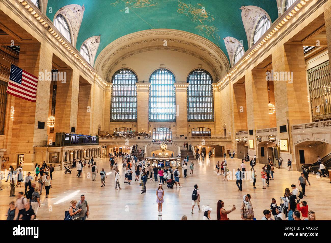 Activity in the grand concourse in Grand Central Terminal, New York ...