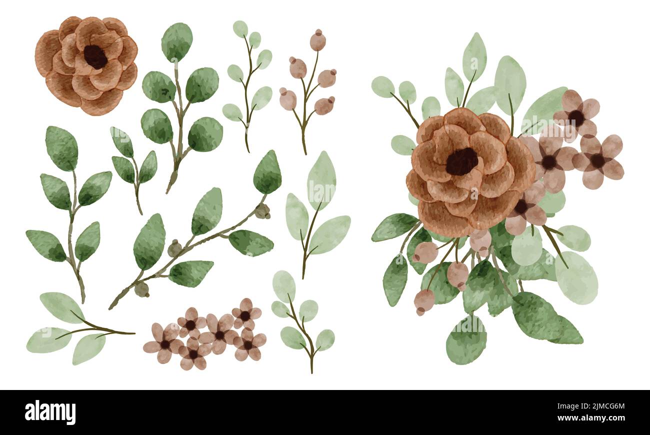 A white background with a colorful bouquet floral design Stock Vector ...