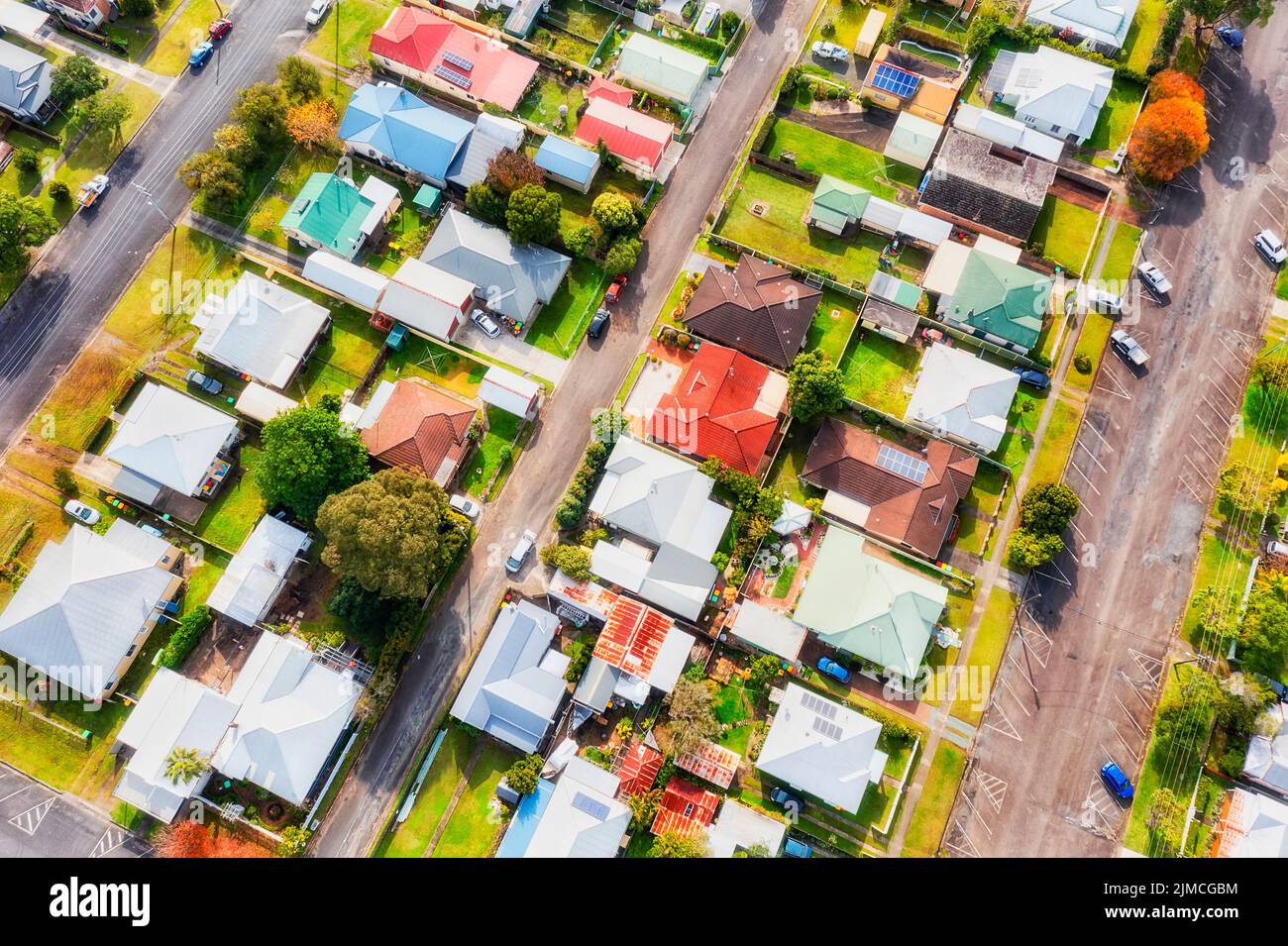 Aerial view streets in residential hi-res stock photography and images ...