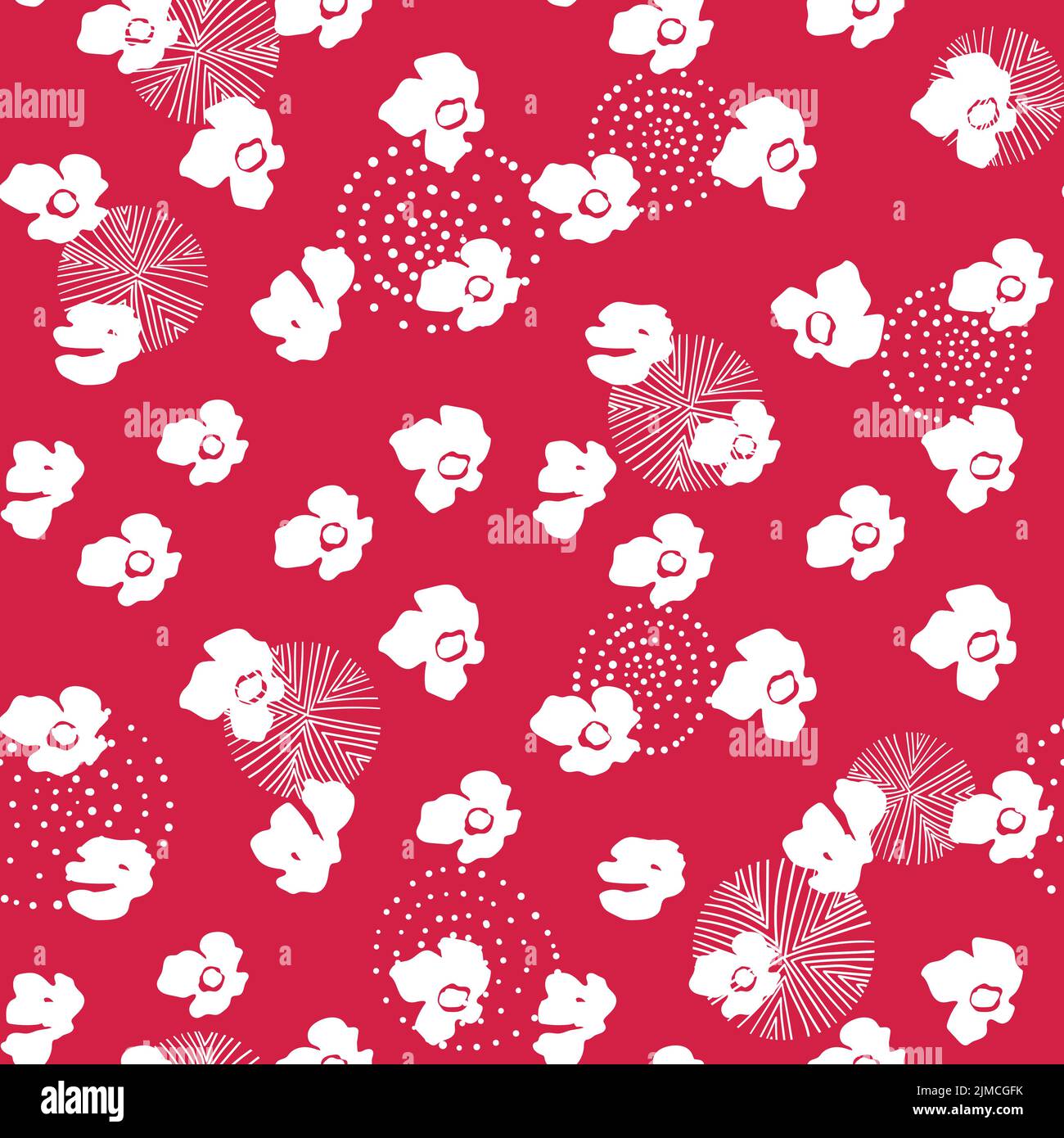 Seamless floral pattern based on traditional folk art ornaments ...