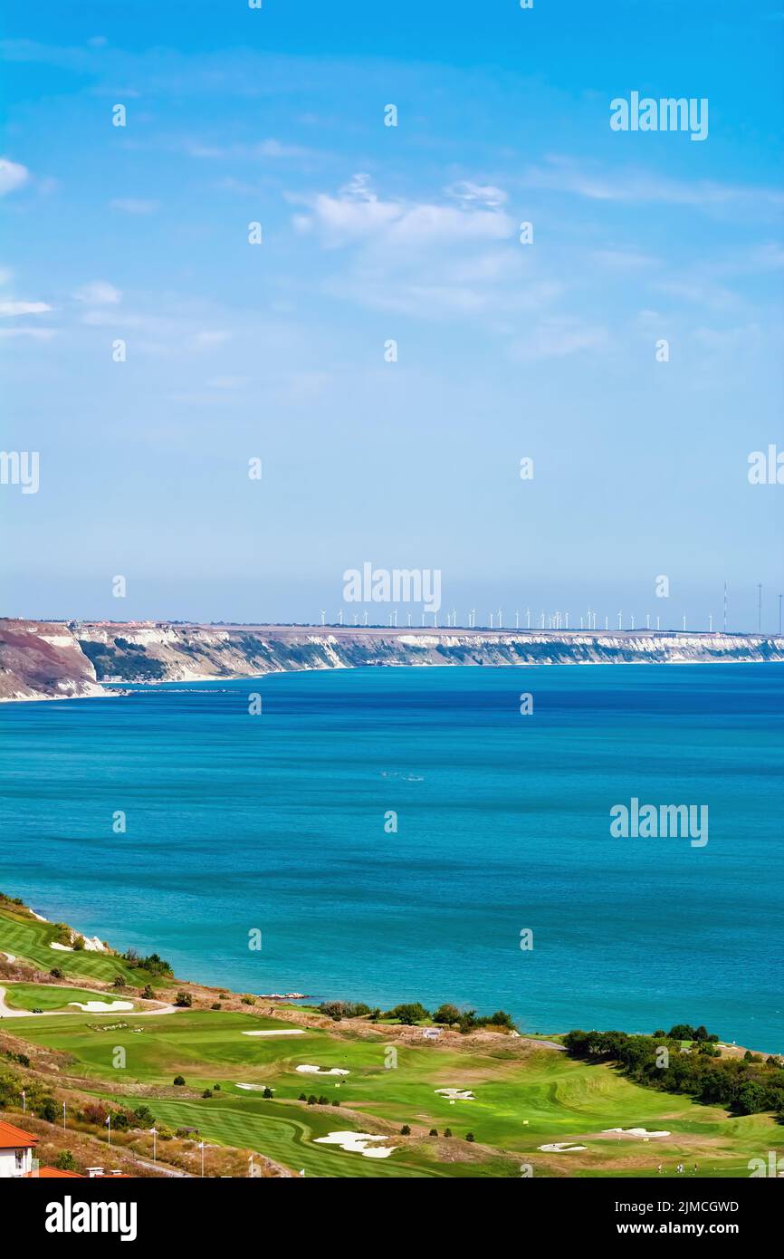 Golf Course on the Sea Shore Stock Photo - Alamy