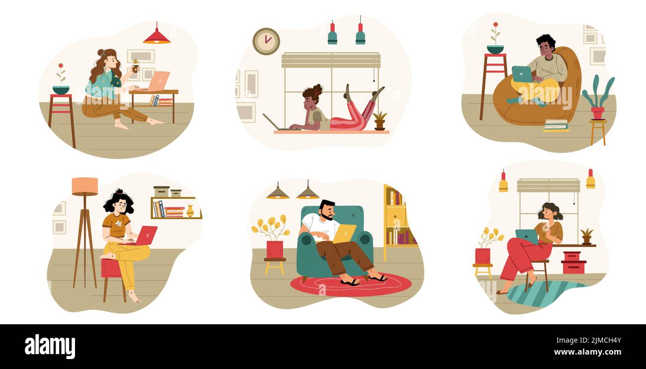 Relaxed office environment Stock Vector Images - Alamy