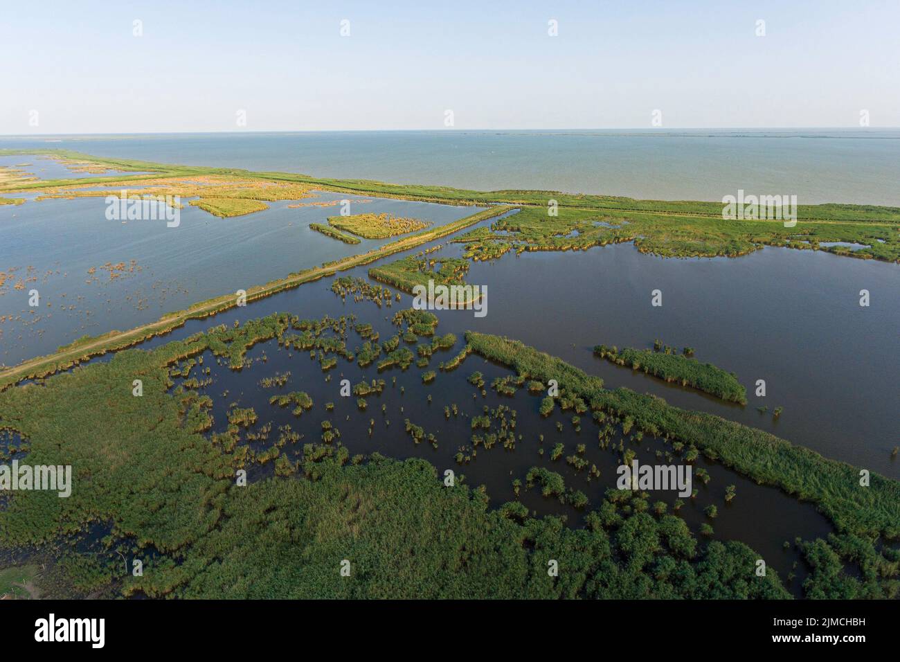 Balta Lunca, Jurilovca, Lake GoloviÈ›a, drone image, aerial photo ...
