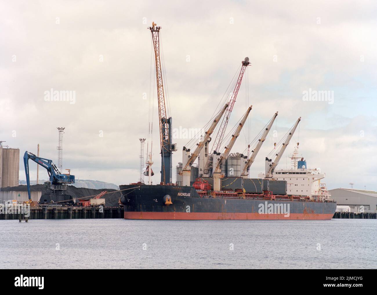 Belfast, UK - 4 July 2022: Bulk ship NICHOLAS at Belfast harbour for ...
