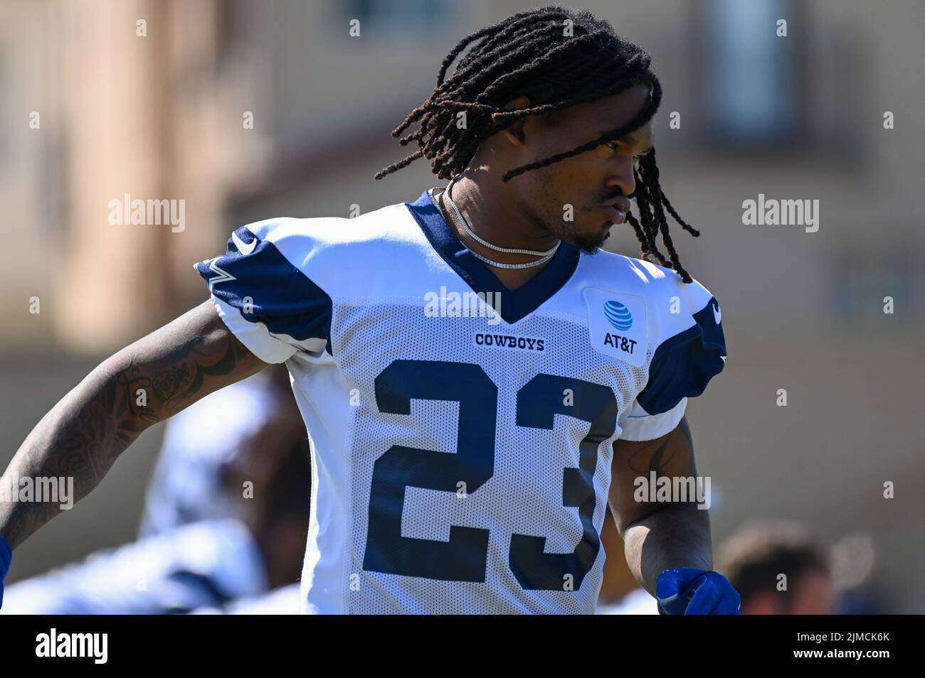 Dallas cowboys running back rico dowdle 23 during training camp hi-res ...