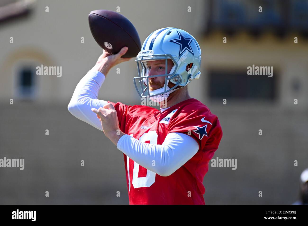Dallas cowboys quarterback rush 10 ball during training camp hi-res ...