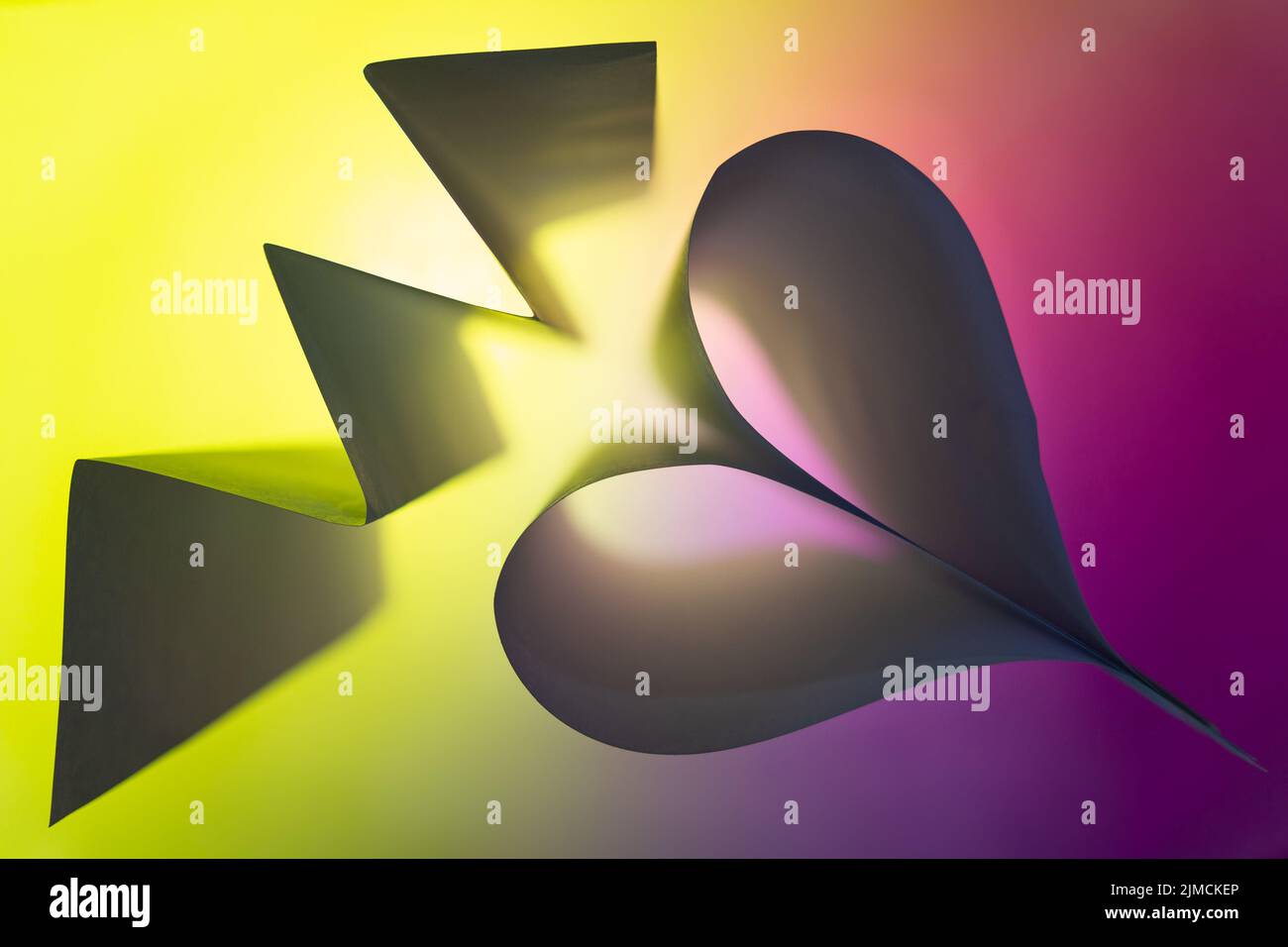 Folded backlit paper abstract shapes suitabe as wallpaper Stock Photo ...