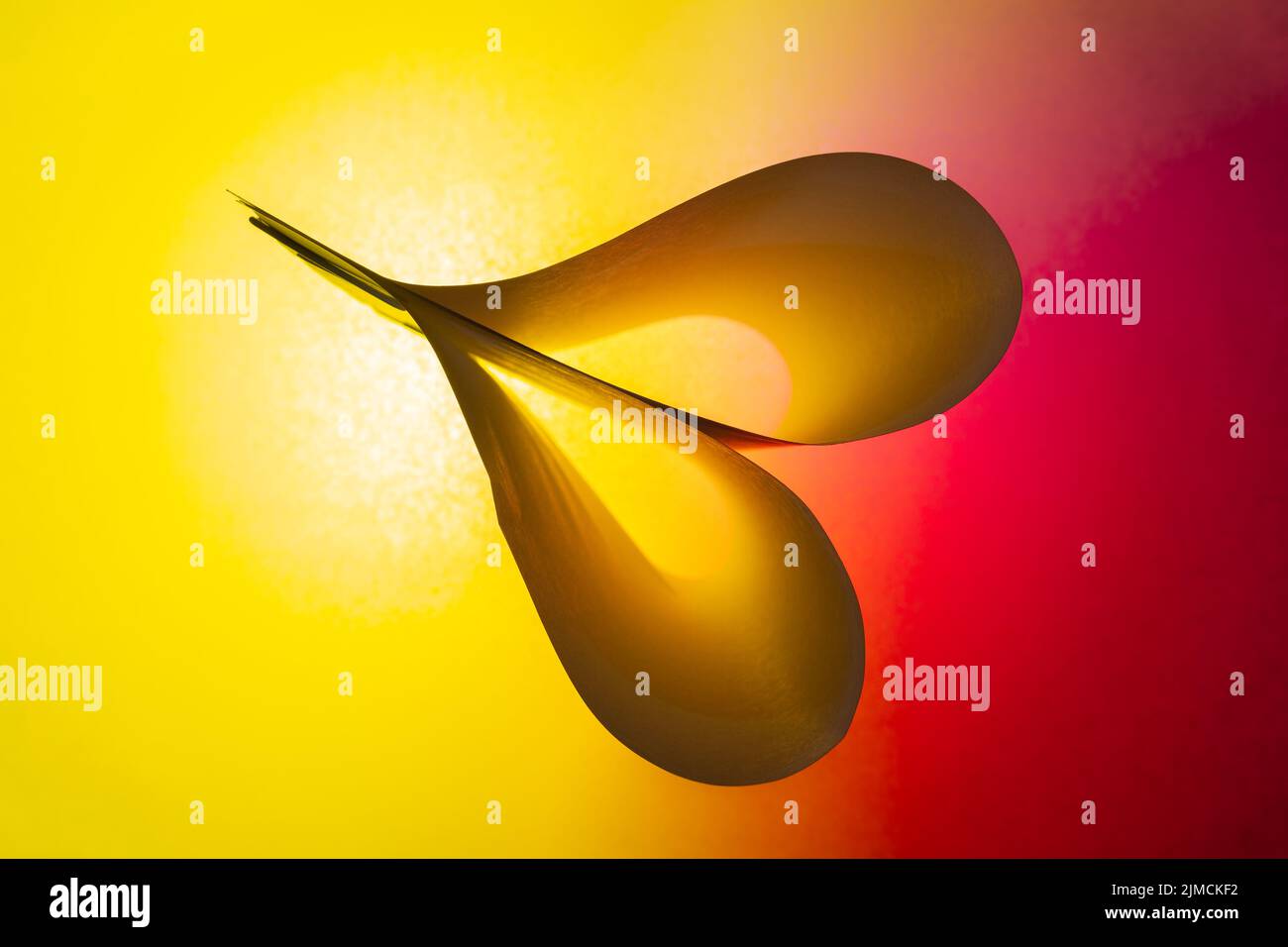 Folded backlit paper abstract heart shape suitabe as wallpaper Stock ...