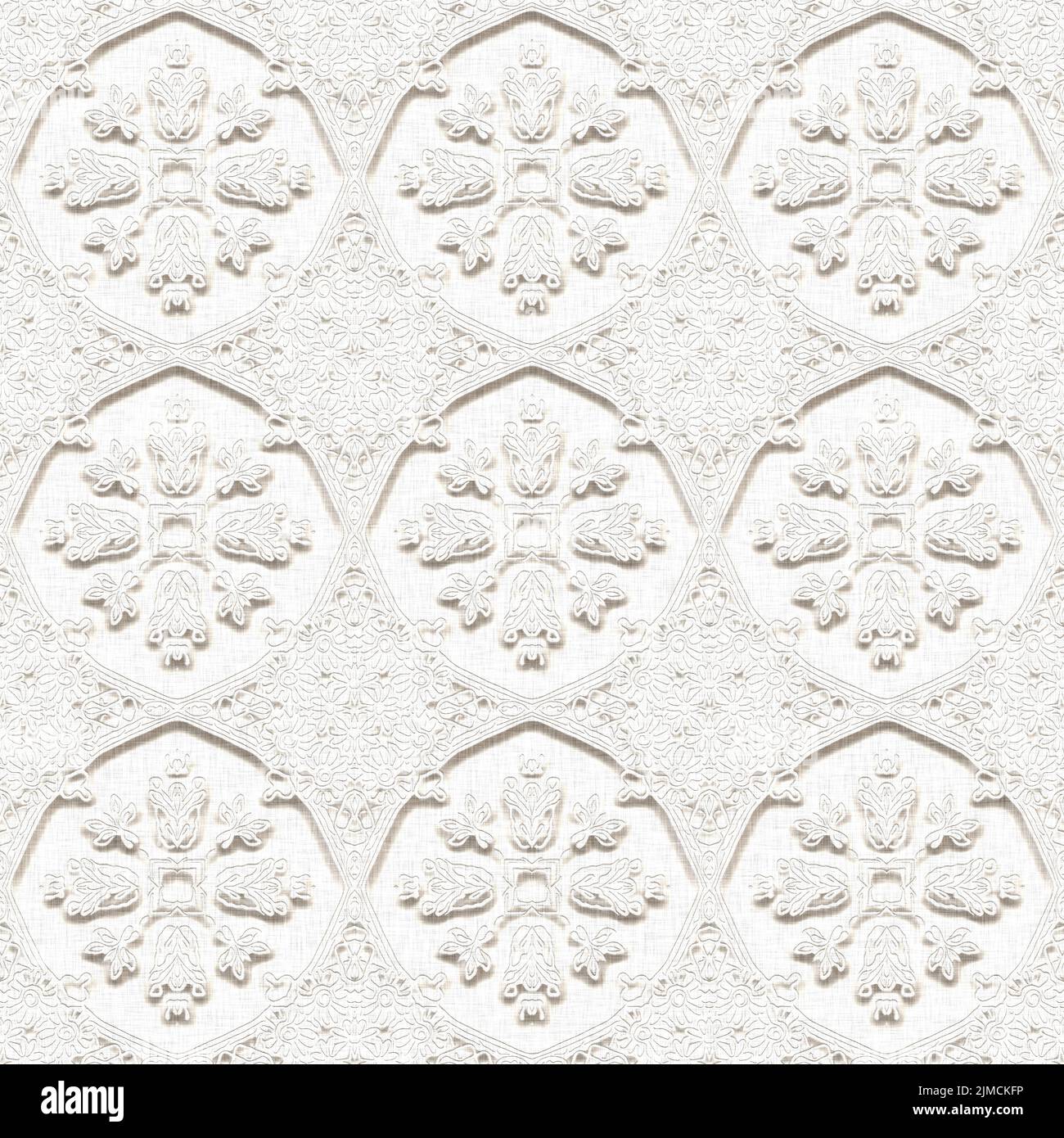 White on White linen lace effect background. Minimal stylish wedding ...