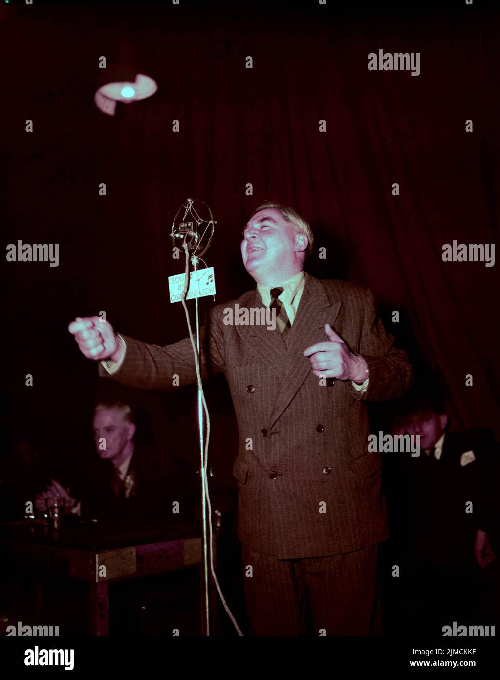 1955, Ebbw Vale, Wales, United Kingdom: Mr. ANEURIN BEVAN addressing ...