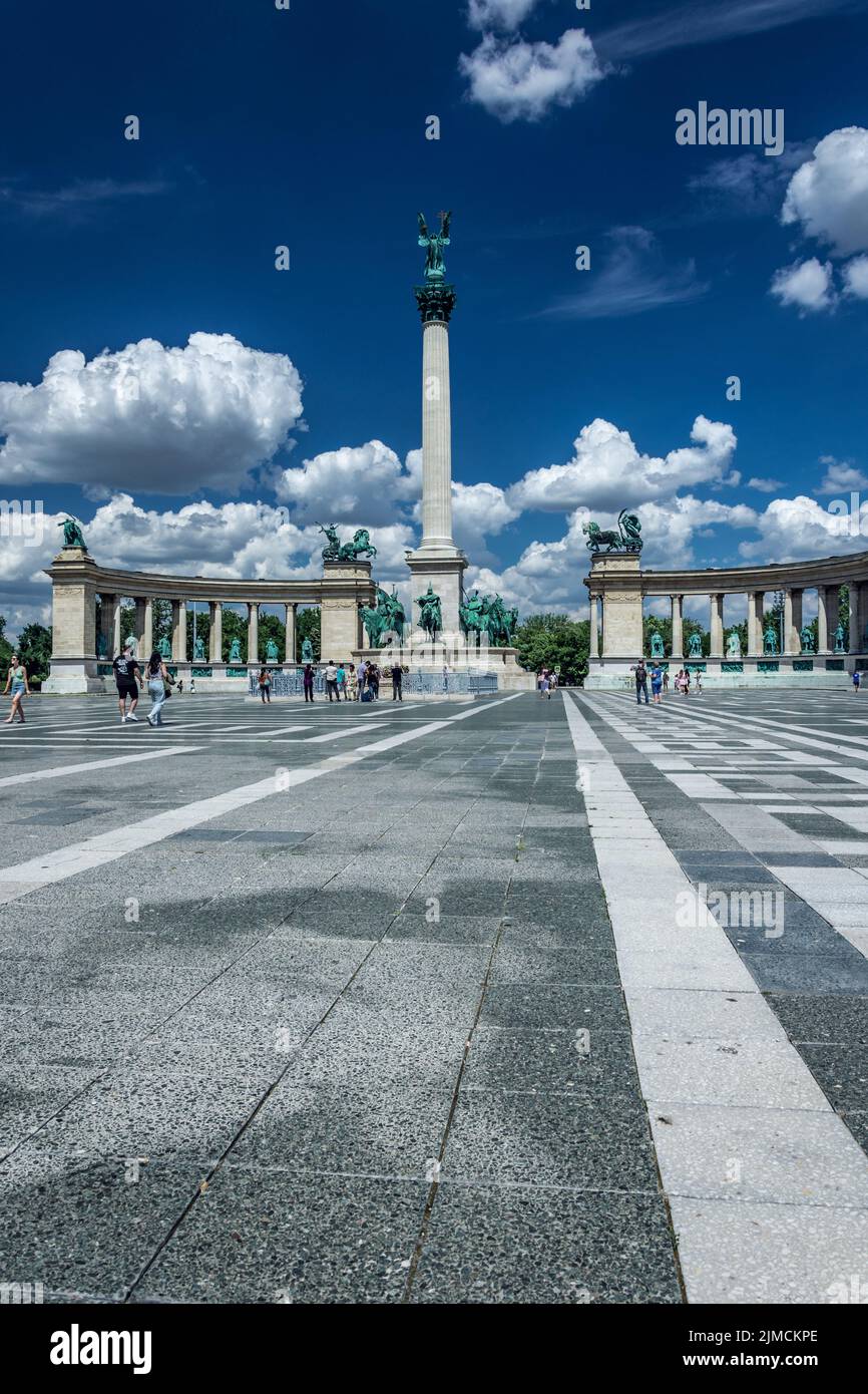 7 June 2022, Budapest, Hungary - Heroes' Square (Hősök tere) is one of ...