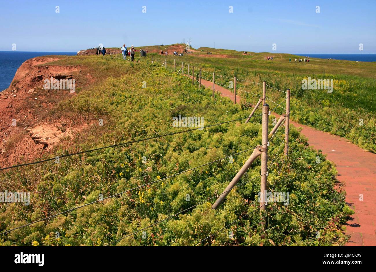 Cliff edge path on Heligoland Stock Photo - Alamy