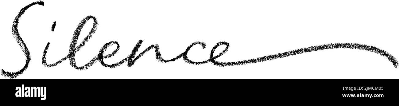 Silence simple word isolated on white background Stock Vector Image ...