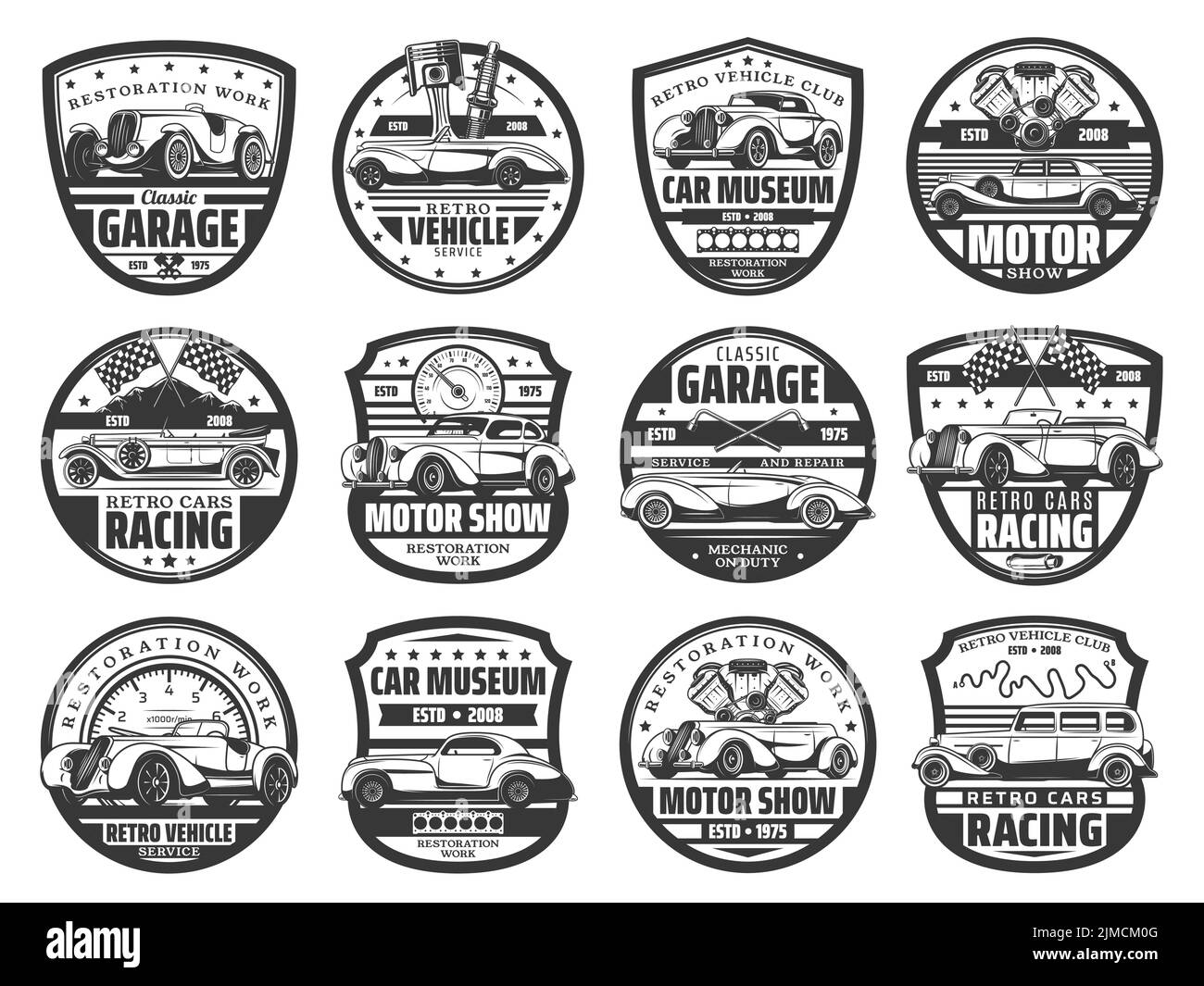 Mechanic and car and bad Stock Vector Images - Alamy