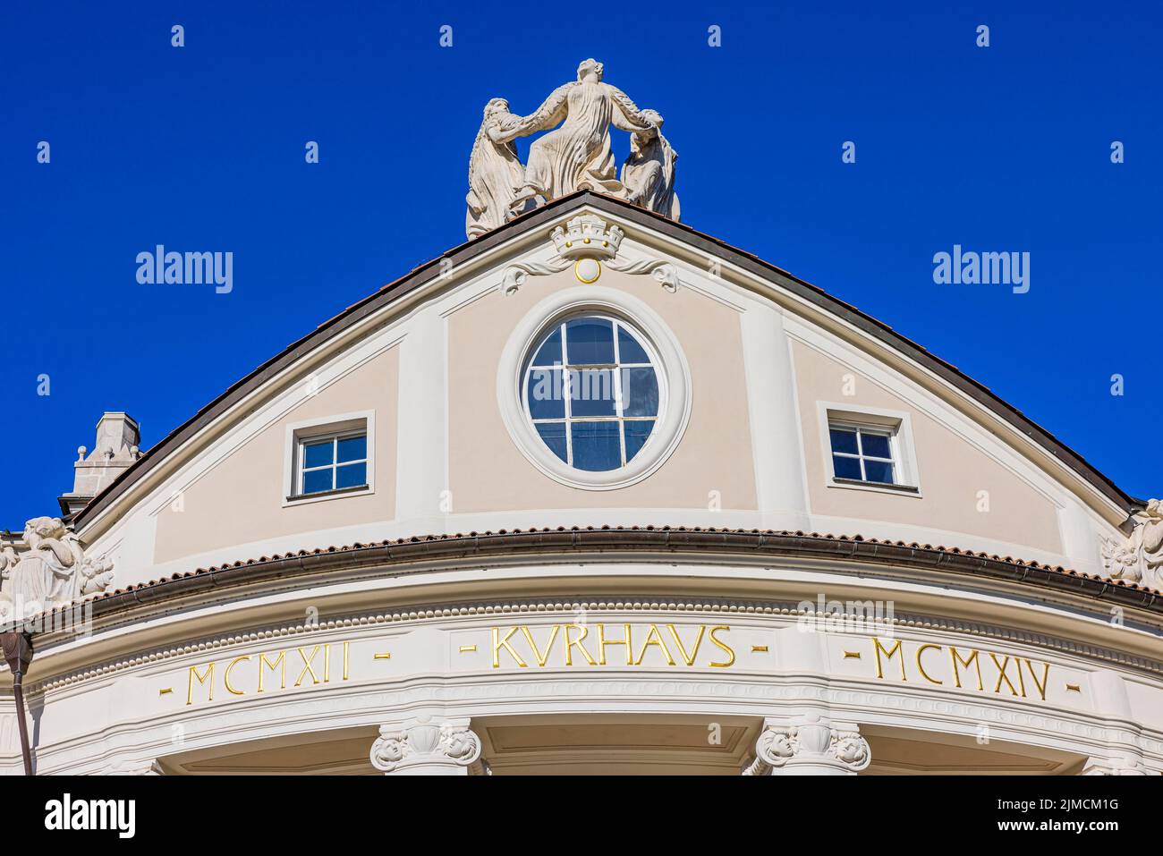 Art Nouveau Sculptures on the Merano spa hotel, Merano, South Tyrol ...