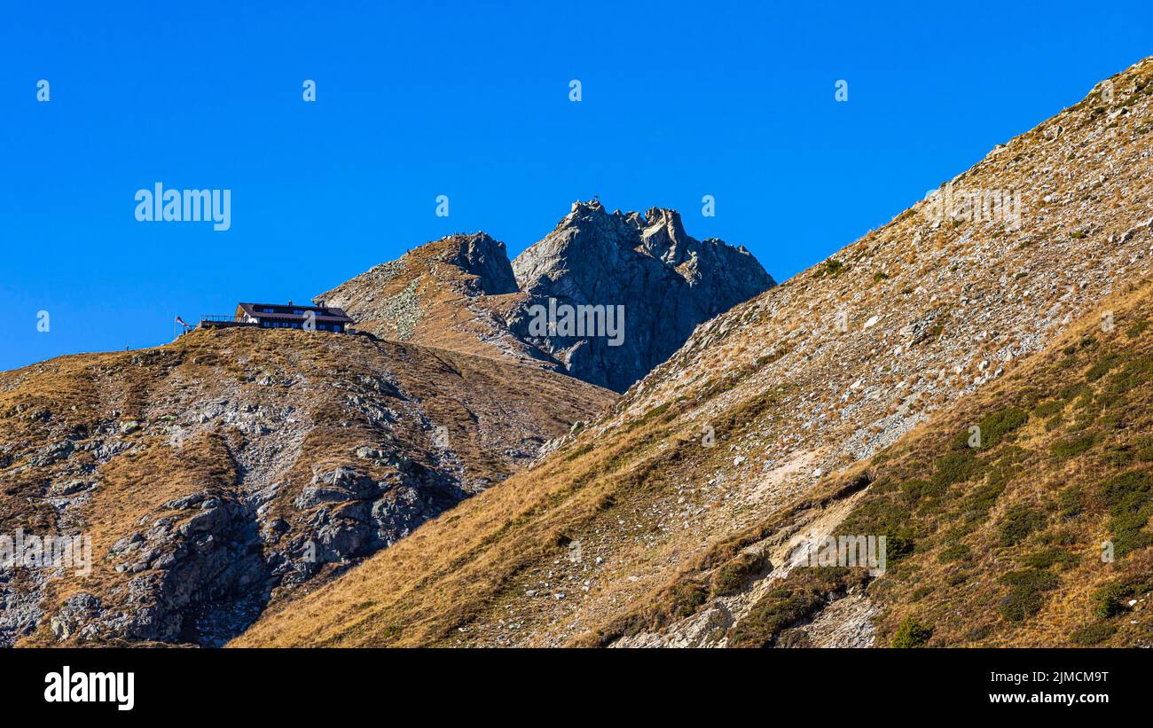 The mountain peaks Grosser and Kleiner Ifinger, in front of the ...
