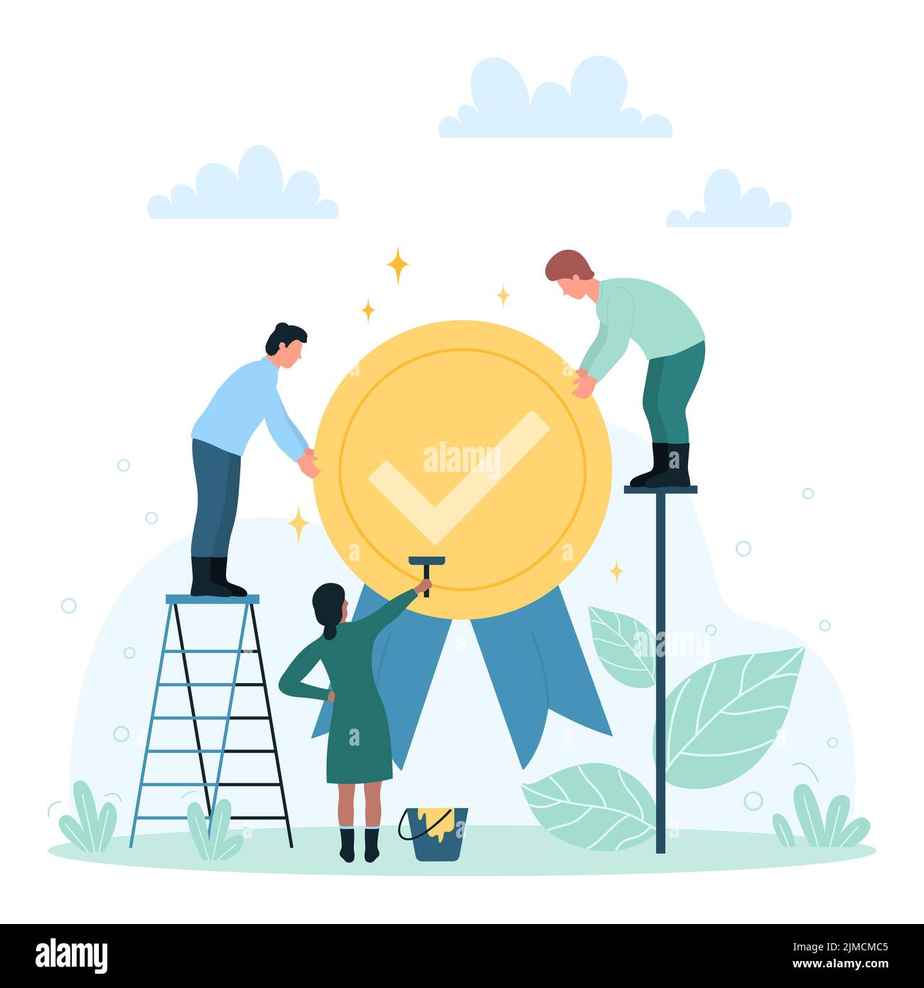 Certified quality standard for products and services vector ...