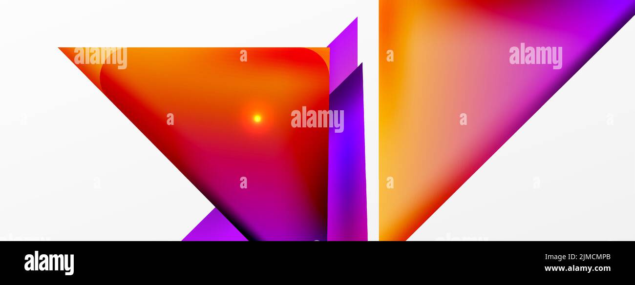 Abstract background. Simple color geometric shapes composition with 3d ...