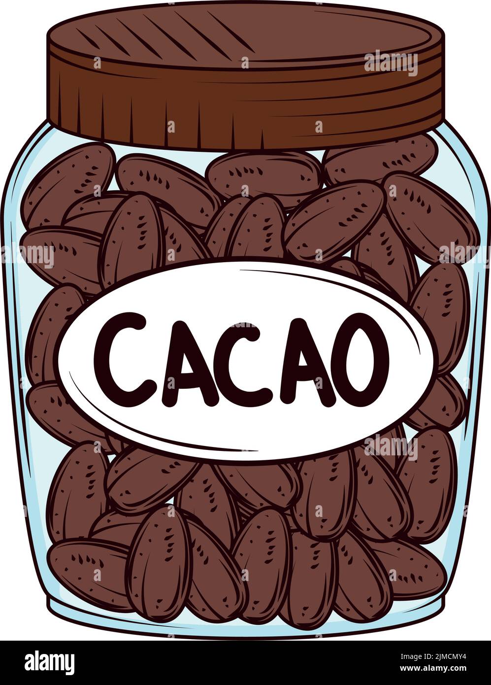 Natural organic cacao seeds Stock Vector Images - Alamy