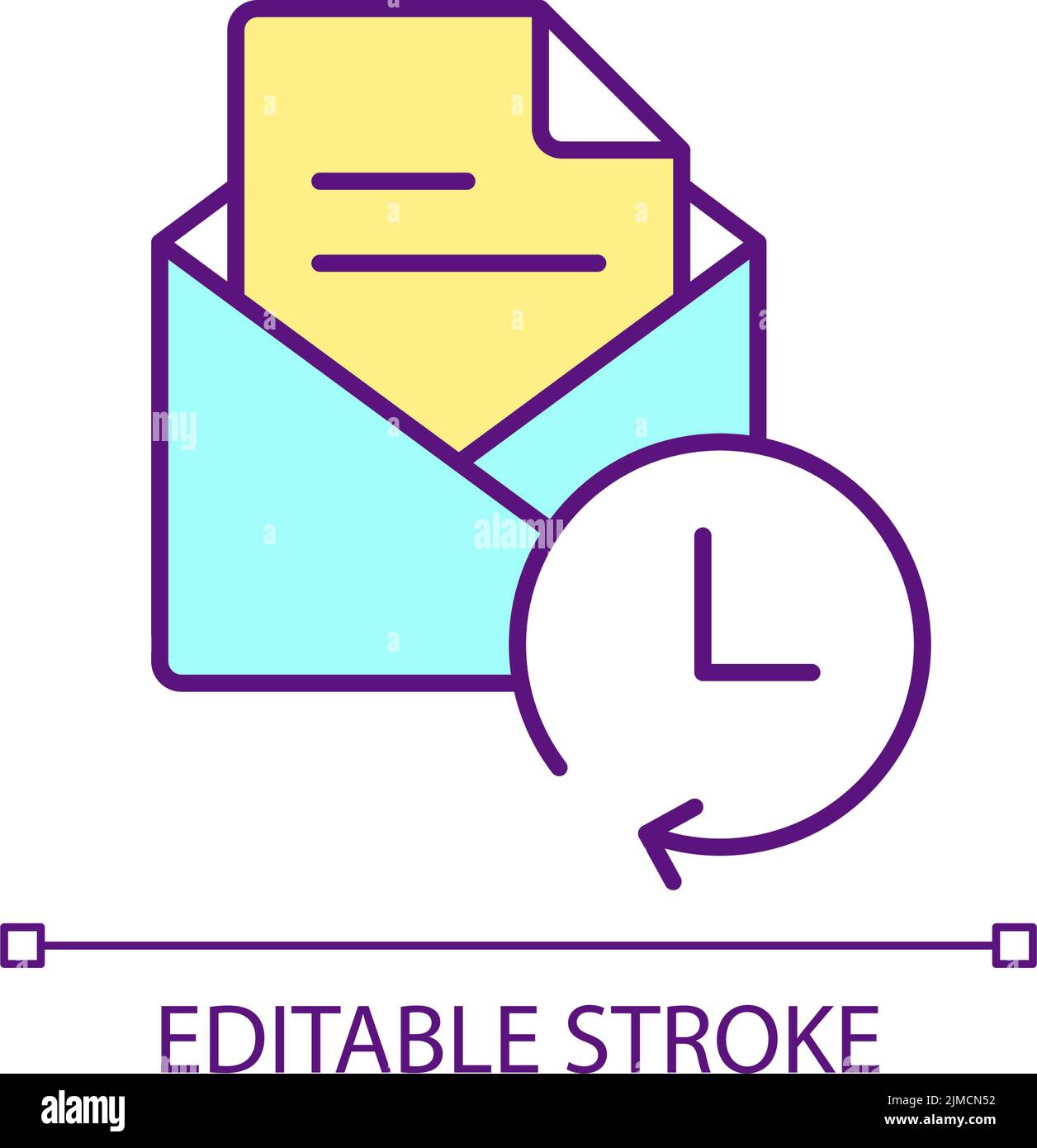 Delay letter sending RGB color icon Stock Vector Image & Art - Alamy