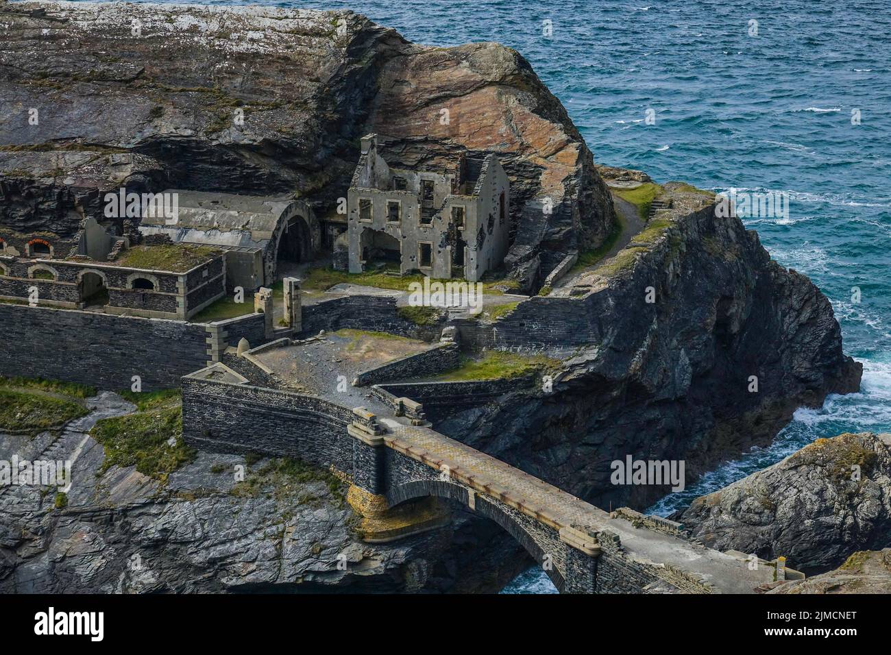Fort des Capucins on the Ilot des Capucins in front of the cliff of ...