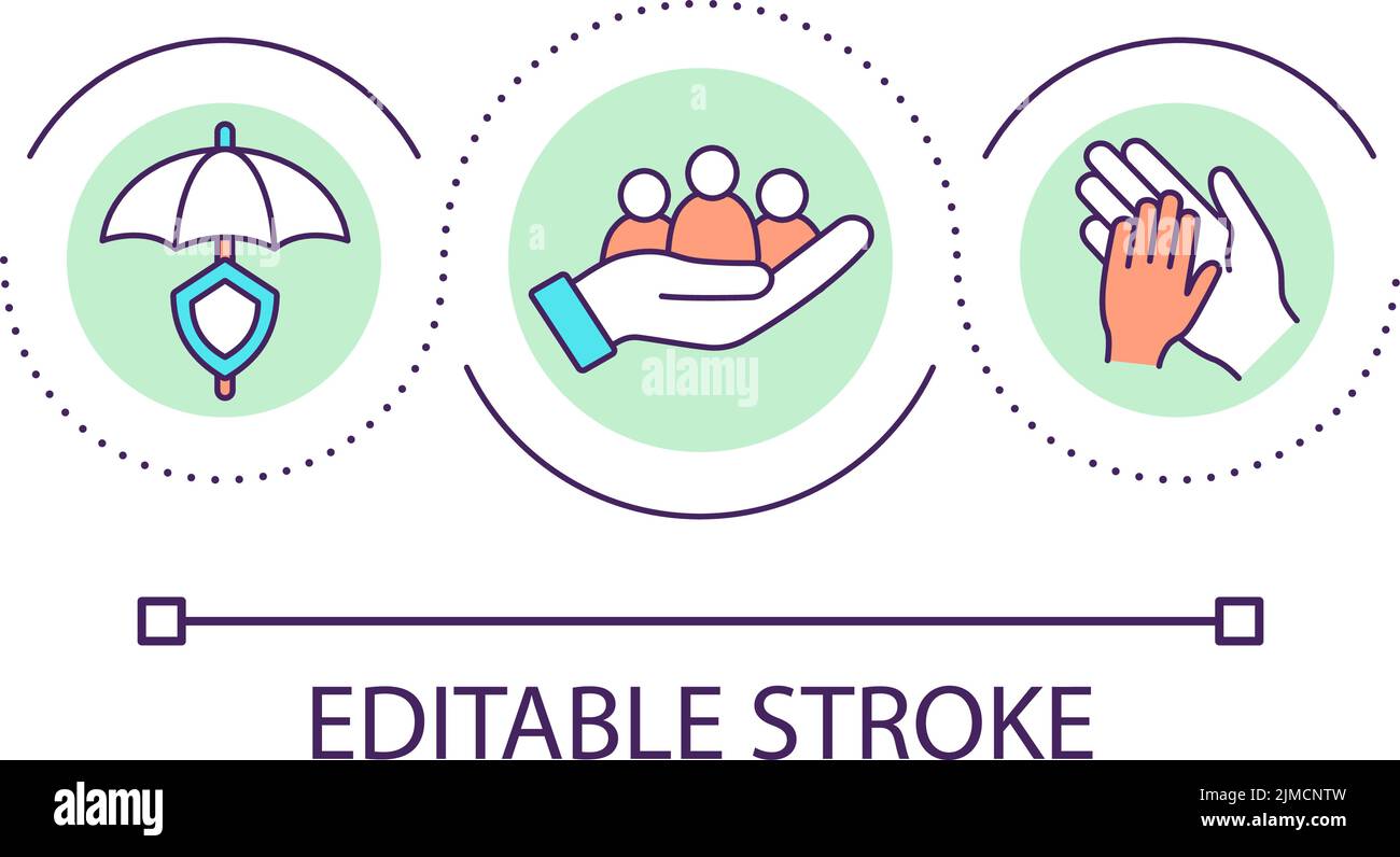 Insurance coverage loop concept icon Stock Vector Image & Art - Alamy