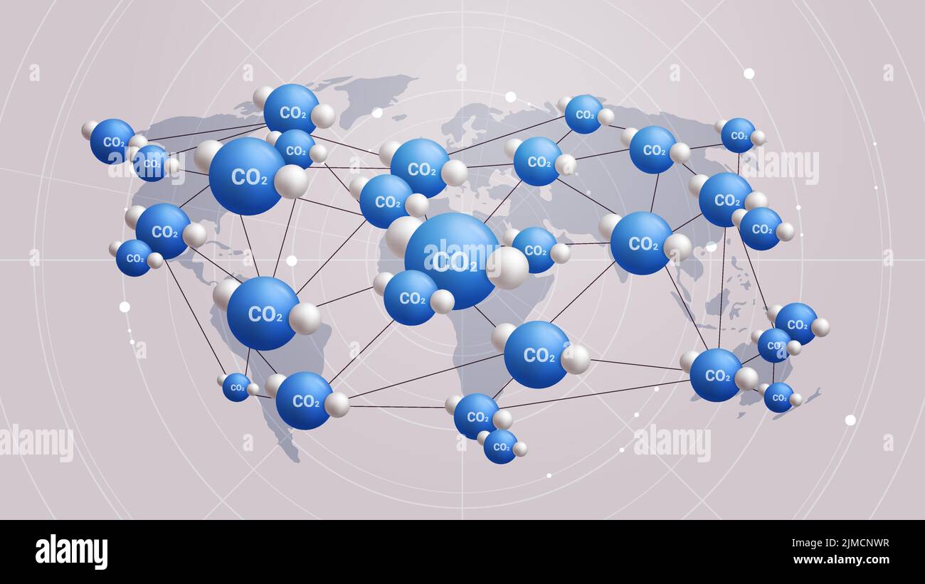 Co2 emission global map Stock Vector Images - Alamy